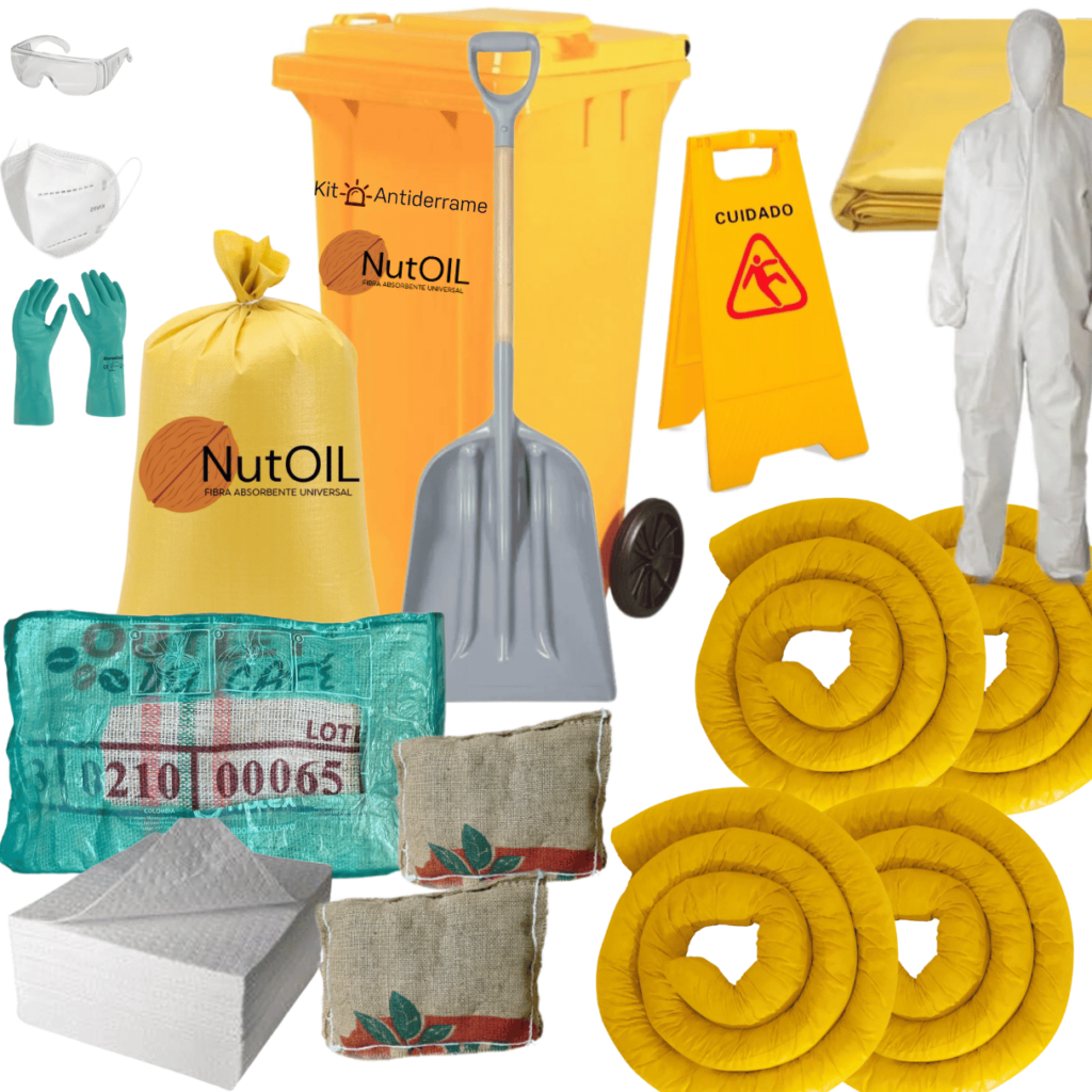 Kit Antiderrame Hidrocarburos y Quimicos para Bodegas Agrícolas 120 Lts ...