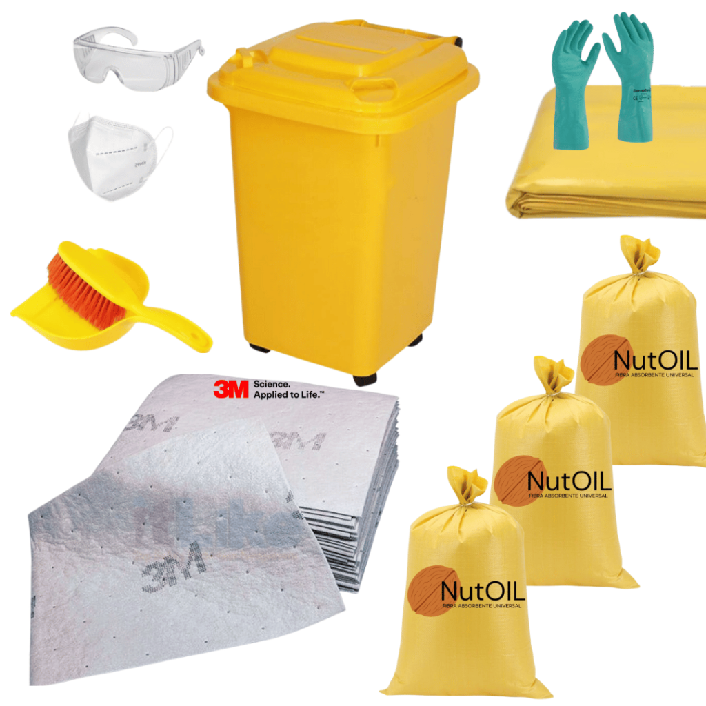 Kit Antiderrames Portátil para Camioneta 35 Litros - Kit Antiderrame