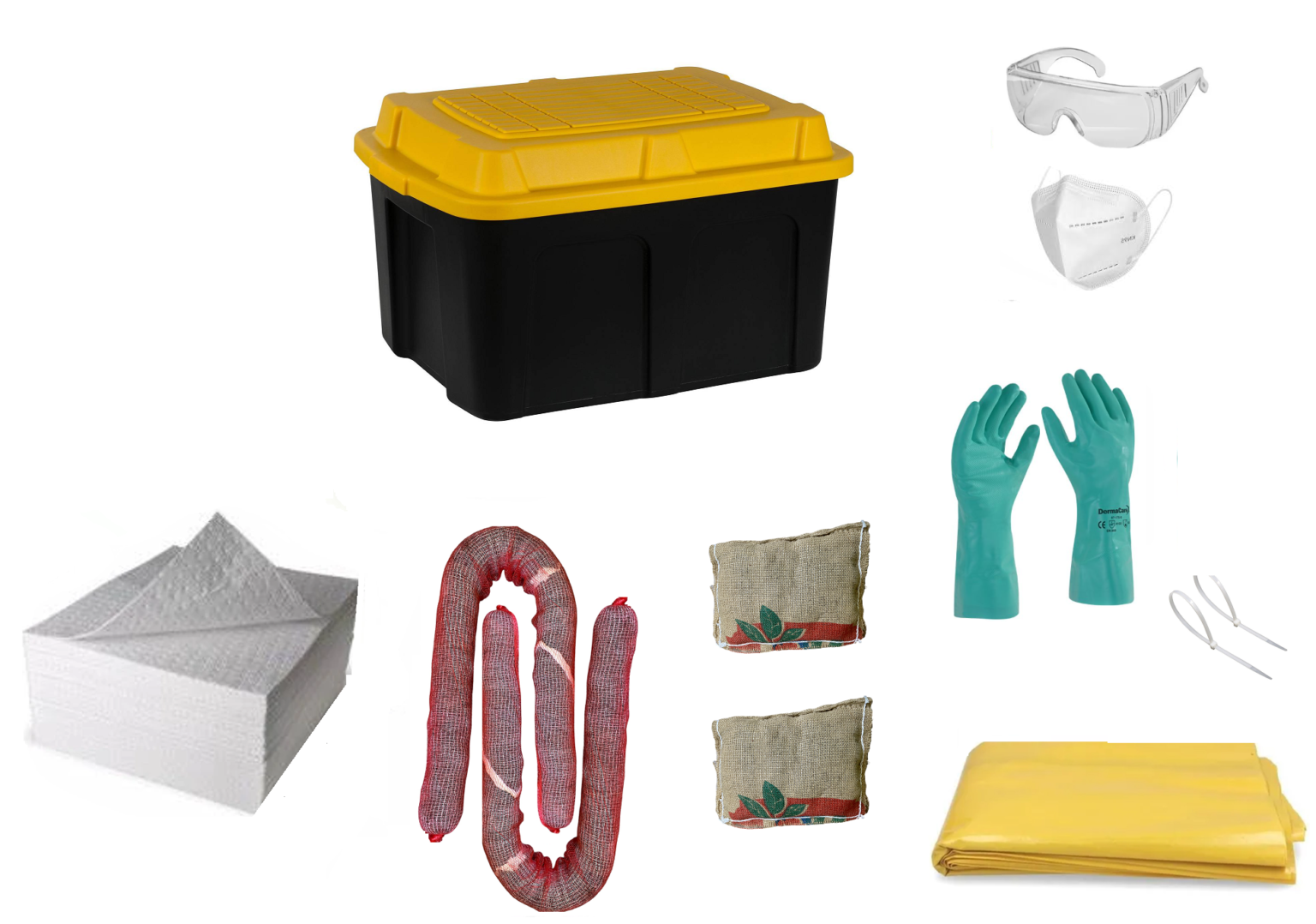 Kit Antiderrames Portátil para Camioneta 35 Litros - Kit Antiderrame