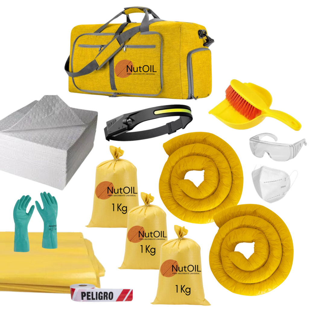 Kit Antiderrames Portátil para Camioneta 35 Litros - Kit Antiderrame