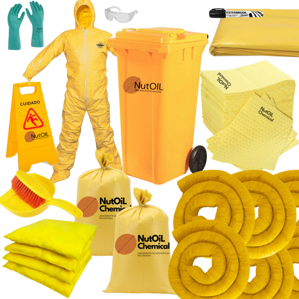 Kit de Contención de Emergencias Químicas 240 Lts Premium con ...