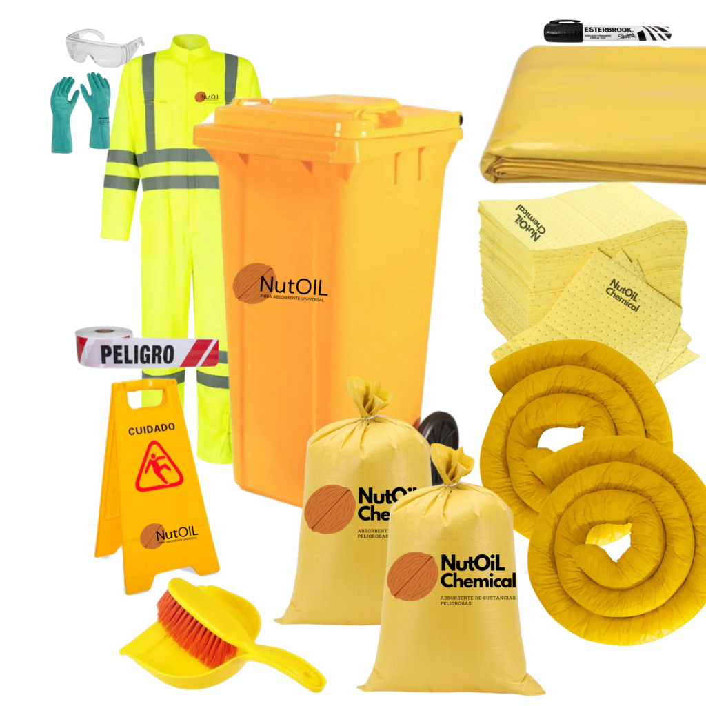 Kit Anti Derrame NutOIL Hidrocarburos Y Aceites 120 Lts Control - Kit ...