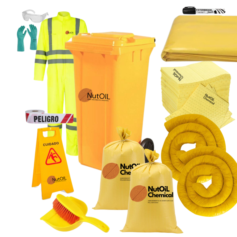 Kit Antiderrames en contenedor 600 Litros Hidrocarburos y Químicos ...