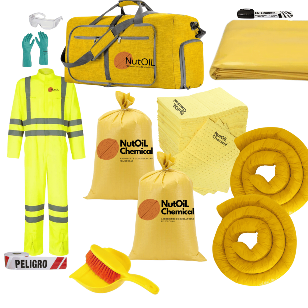 Kit Absorbente para Derrames Químicos 18 Lts - Kit Antiderrame