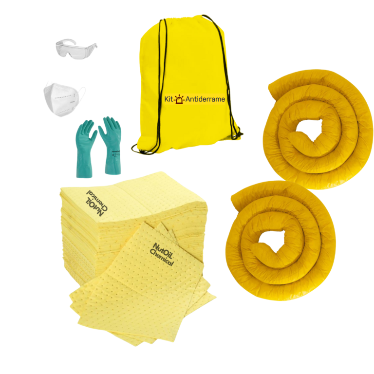 Kit Absorbente para Derrames Químicos 18 Lts - Kit Antiderrame