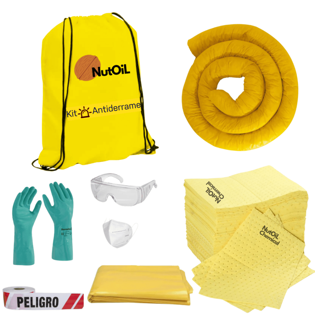 Kit Absorbente para Derrames Químicos 18 Lts - Kit Antiderrame