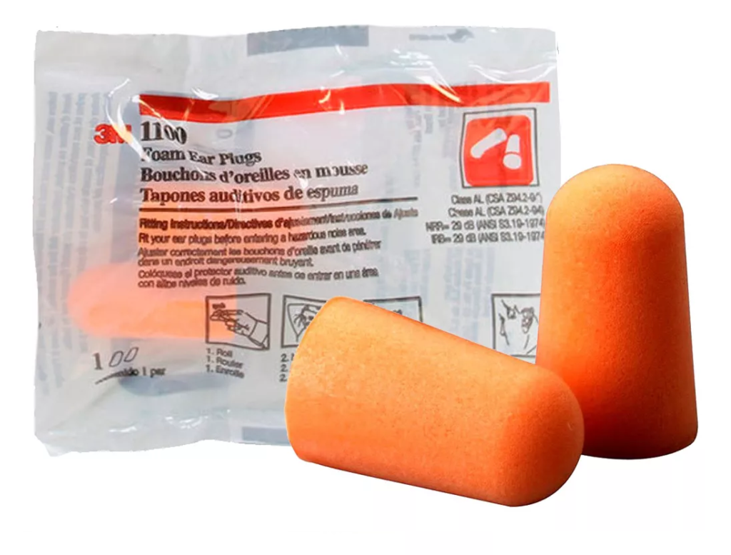 Protector Auditivo 3m 1100 Tapones de espuma Suflés desechables - Kit ...